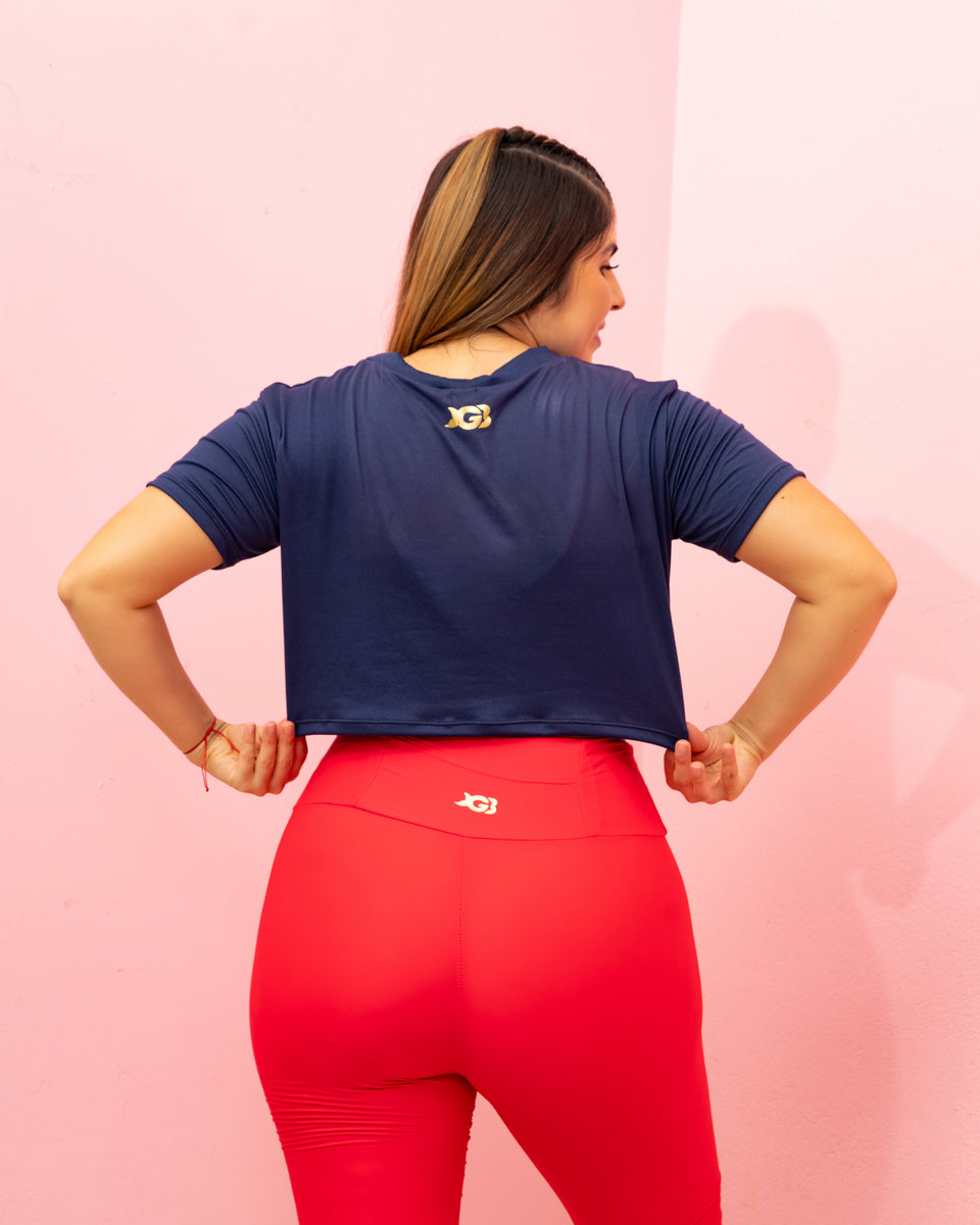 Crop Top Azul – Gill Bo Beachwear & Activewear